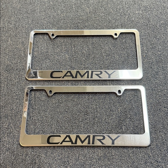 Toyota | Other | Toyota Camry Chrome Silver License Plate Frame Set ...